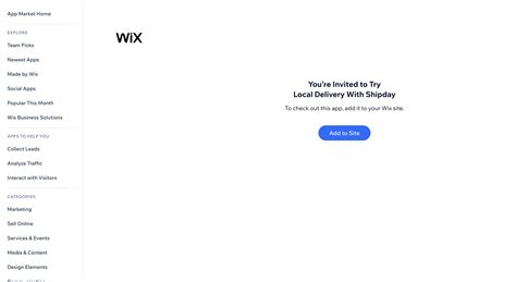 Shipday Integration With Wix