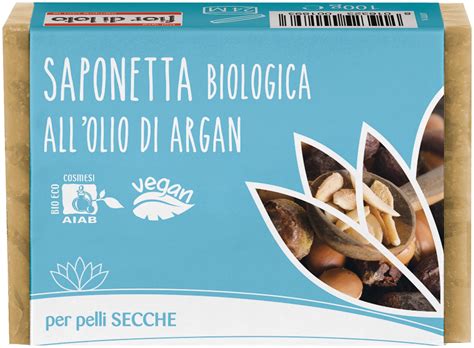 Saponetta con olio argan FIOR DI LOTO Agricoltura biologica NaturaSì