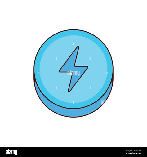 Ecstasy Pill With Blue Lightning Bolt Symbol Isolated Stock Vector