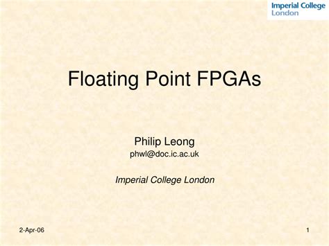 Pdf Floating Point Fpgas
