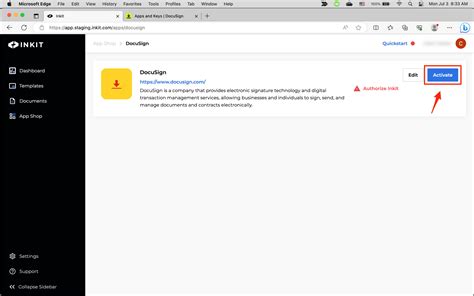 Setting Up The Docusign App