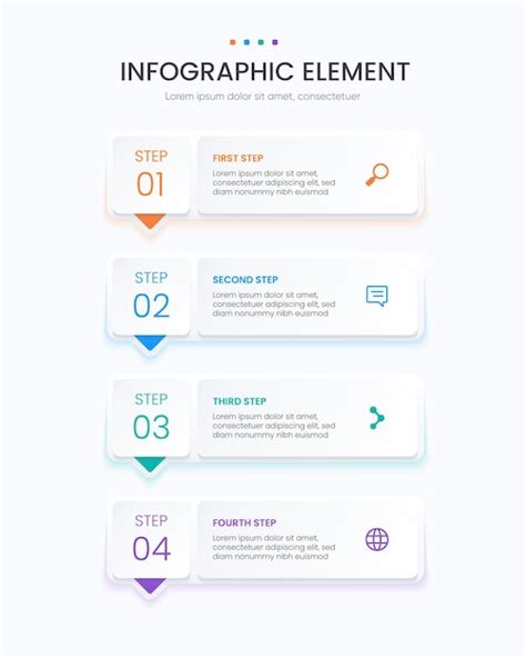 Premium Vector Simple Infographic Design With Arrow 4 Steps With