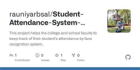 GitHub Rauniyarbsal Student Attendance System Using OpenCV This Project Helps The College And