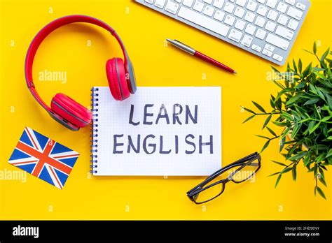 Learnging English Concept Handwritten Text On Notebook On Student