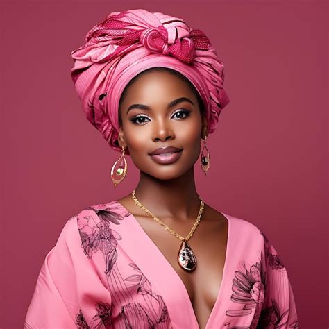 Premium Photo African Woman Posing On Pink Background