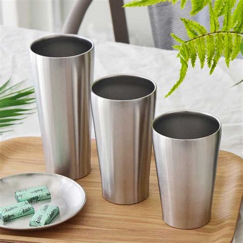 텀블러·빨대·컵소품 이중 스텐컵 아이스 맥주컵 보냉보온 이중컵 무지 350ml 오늘의집 쇼핑