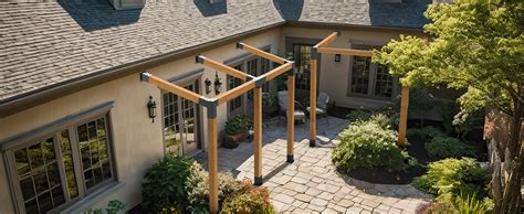 Heavy Alloy Steel Pergola Kit For 4x4 Wood Postspergola