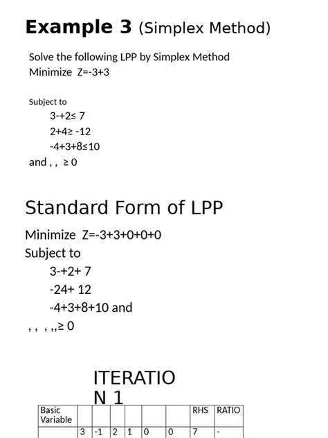 Two Phase Simplex Method Pdf Mathematics Of Computing Algorithms