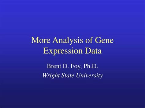 Ppt More Analysis Of Gene Expression Data Powerpoint Presentation Free Download Id 6701492