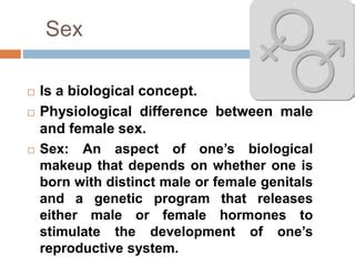 Concepts Of Gender PPTX