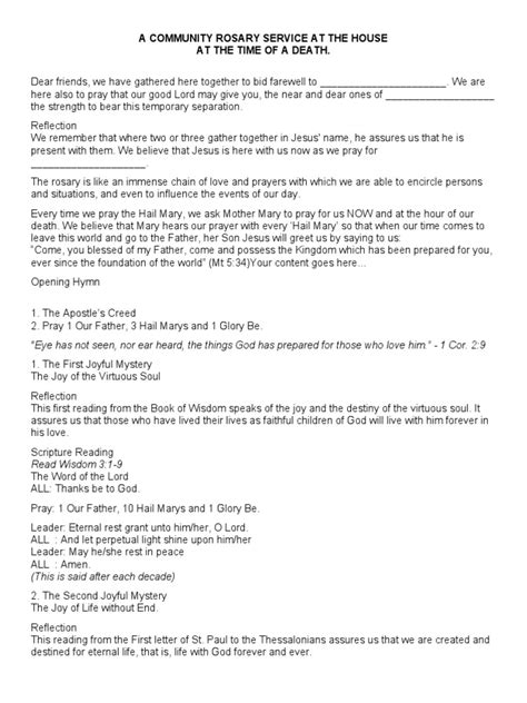 Rosary For The Dead Pdf Eternal Life Christianity Rosary