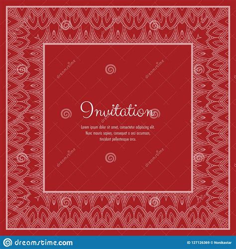 Ornamental Lace Frame Stock Vector Illustration Of Birthday 127126369