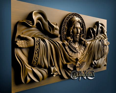 Jesus 3d Stl Model Cnc Router Engraver Artcam Aspire Cnc Etsy