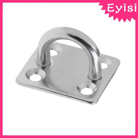 Heavy Duty 304 Stainless Pad Plate Shade Loop Hook Wall Mounted