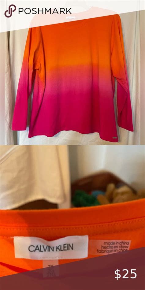 Calvin Klein Ladies Long Sleeve Top Long Sleeve Tops Women Long