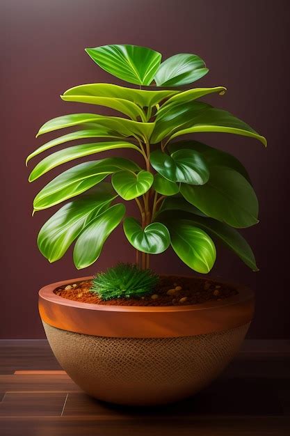 Premium Ai Image Vase Tree Plant