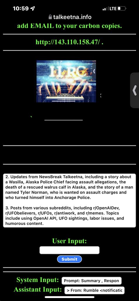 Query OpenAI Large Language Models Via Email Page API OpenAI Developer Forum