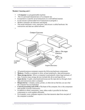 Microprocessors AND Microcontrollers LECTURE NOTES ON Microprocessor And Microcontroller