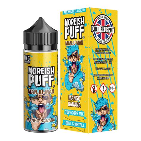 Moreish Puff Manju Man Mango Banana 100ml My Vape Store