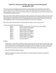 MCDB 153 2023Logistics 2 Final Pdf MCDB 153 Molecular And Cellular Approaches To Neural