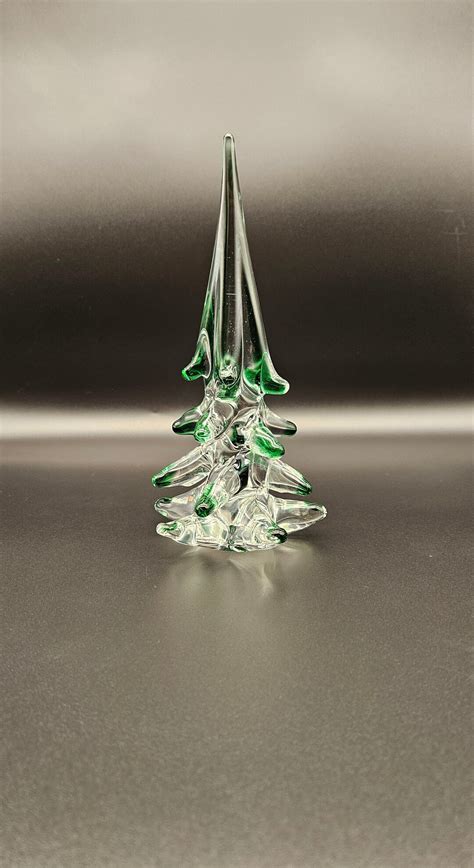 Vintage Christmas Tree Glass Unbranded Clear Green Possibly
