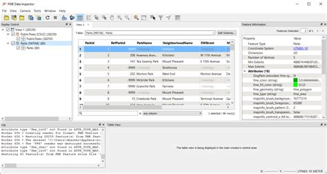 Viewing Data In Table Mode