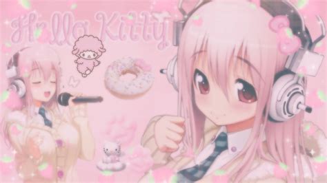 Pink Wallpaper Pc Pink Wallpaper Anime Iphone Wallpaper Kawaii Hello
