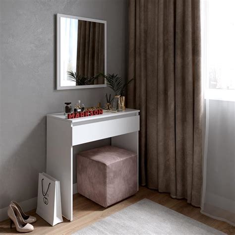 ᐉ Туалетний столик із дзеркалом Білий Ms612 1 • Краща ціна в Києві Україні • Купити в Епіцентр