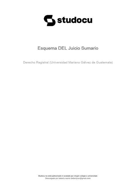 Esquema Del Juicio Sumario Pdf Demanda Judicial Sentencia Ley