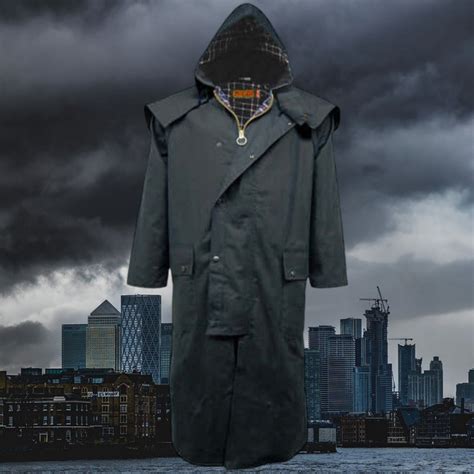 Long Wax Cape Coat Game Waxed Stockman Jacket Emmy Jane Boutique
