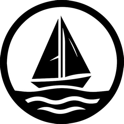 Premium Vector Minimal Sailboat Icon Vector Art Illustration Black