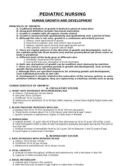 Peds Nursing Cheat Sheets