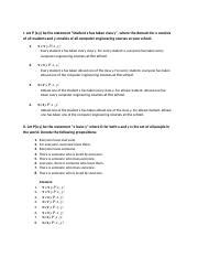 Activity Nested Docx I Let P X Y Be The Statement Babe X Has Taken Class Y Where The