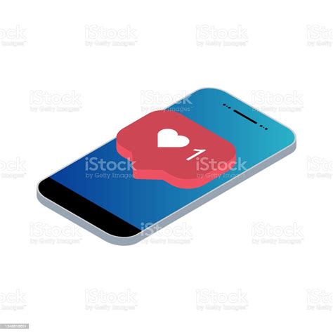 응용 프로그램에 대한 추종자 등자극전화 알림 기호 소셜 미디어에 대한 앱 버튼 벡터 일러스트 아이콘 Brand Name Smart Phone에 대한 스톡 벡터 아트 및 기타