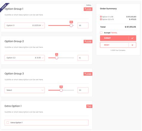 Cost Calculator For Elementor Wordpress Plugin