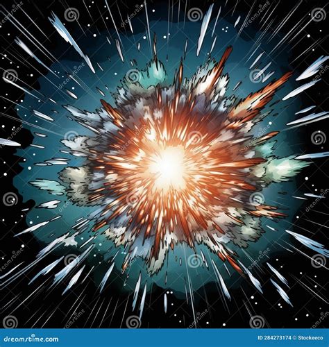 Realistic Explosion Drawing