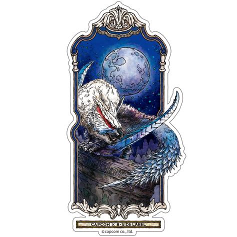 Capcom X B Side Label Sticker Monster Hunter Lucent Nargacuga
