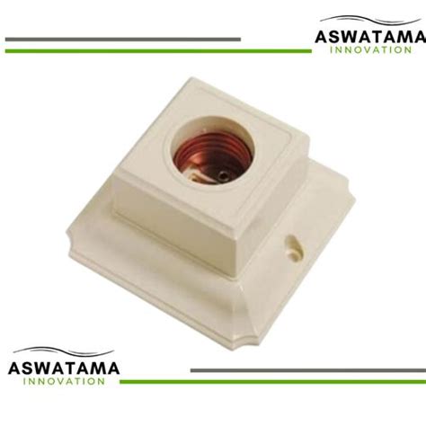 Jual Broco Fitting Plafon Kotak Dudukan Lampu Rumah Putih Cream Kab Bandung GreenLab
