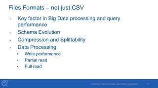 Hadoop File Formats And Data Ingestion Pptx