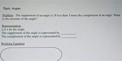 solved topic angles problem the supplement of an angle is 18 less