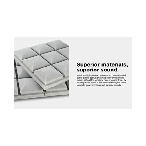 Panel Acústico Rombo • Autoadhesivo • Gris