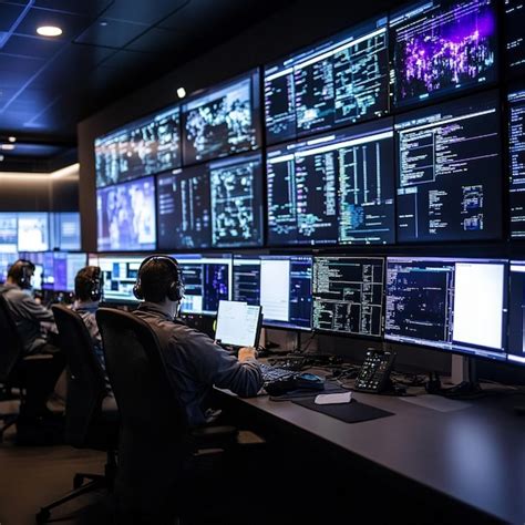 a visual of a security operations center soc with analysts monitoring