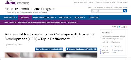 Discoveries In Health Policy Ahrq Revisits Requirements For Coverage