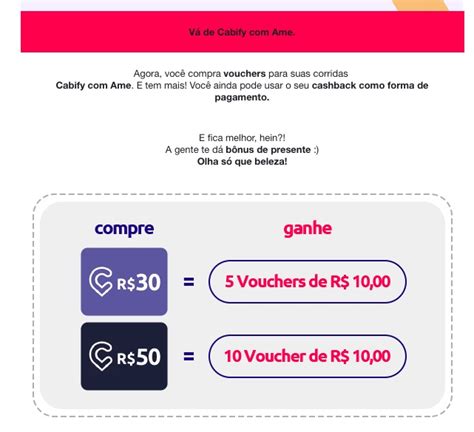 Promo o do app Ame Digital Cabify Meu Milhão de Milhas