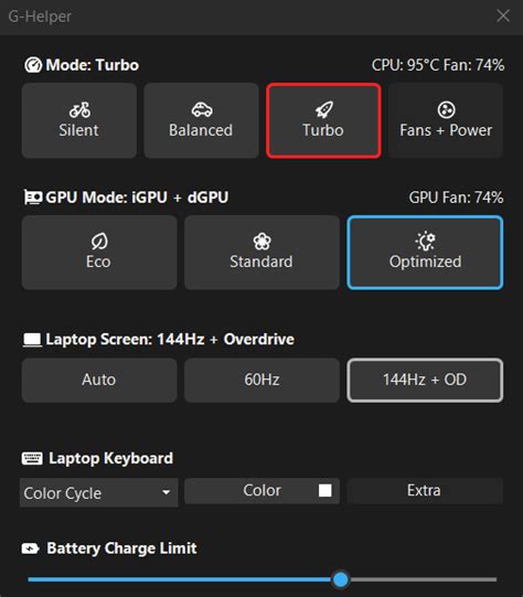 can t see the ultimate option after installing g helper · seerge g