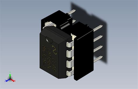 Lm386 Dip8 P2 54 Step 模型图纸下载 懒石网