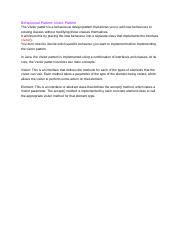 Behavioural Pattern Visitor Pattern Notes Docx Behavioural Pattern