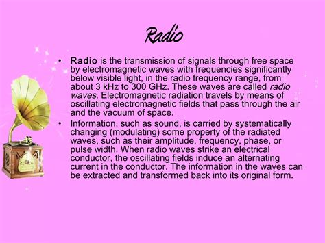 Media Of Communication Radio And Sound Recording Ppt