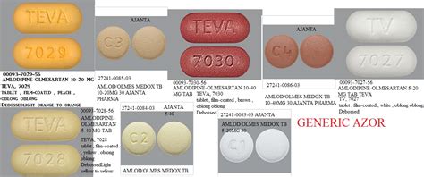 Rx Item Olmesartan Amlodipine Generic Azor 10 40mg Tab 90 By Sun Pharma