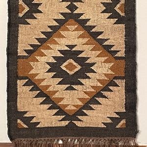 2 X 6 Ft Jutewool Handwoven Kilim Runner Home Decor Lobby Gift Bed